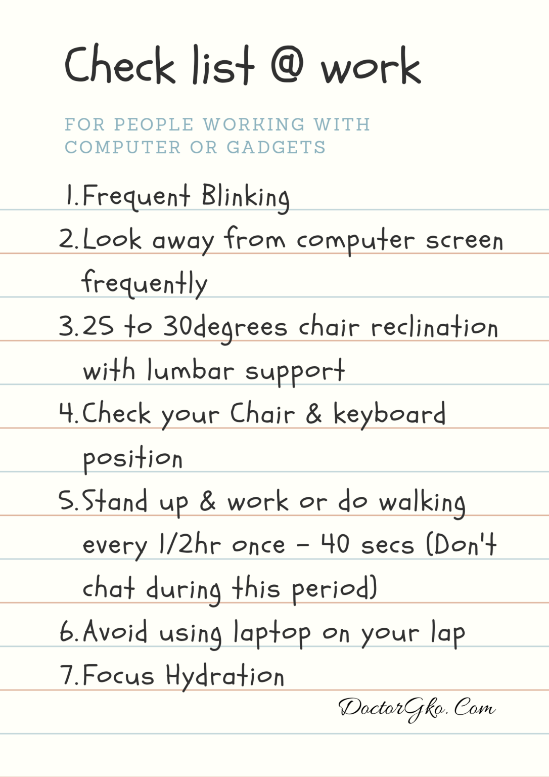 Computer Related Illness - Prevention & Precautions - DoctorGko